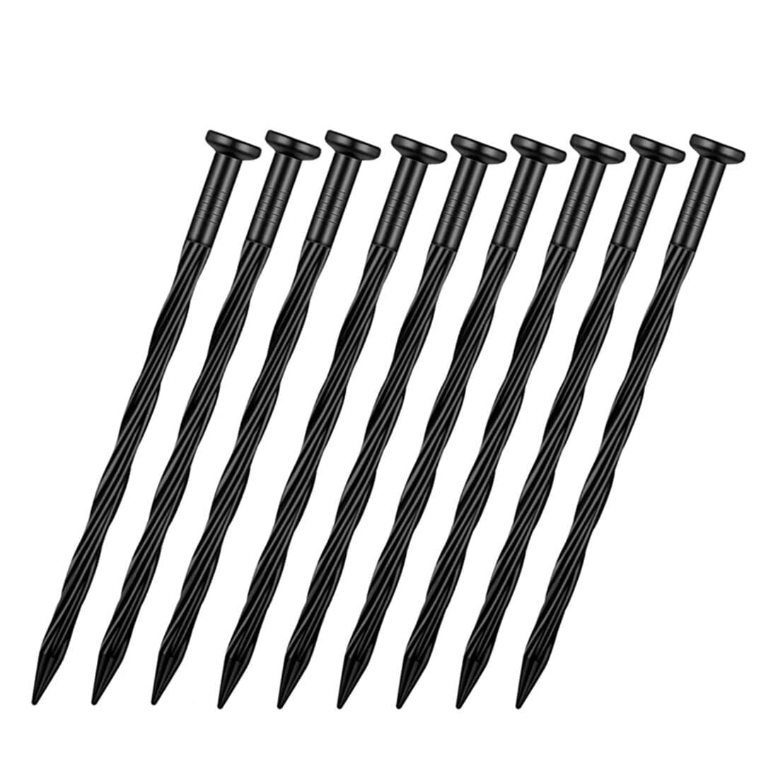 50 pcs 8 inch plastic garden nails spiral polymer materials landscape ...