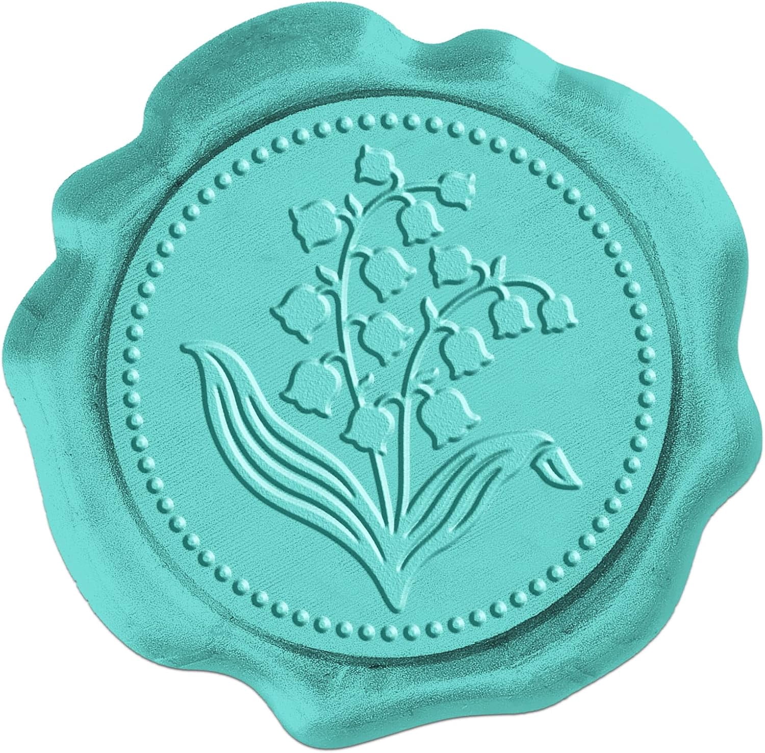 50 pcs Blue Lily of The Valley Wax Stamp Stickers Bellflower Envelope ...
