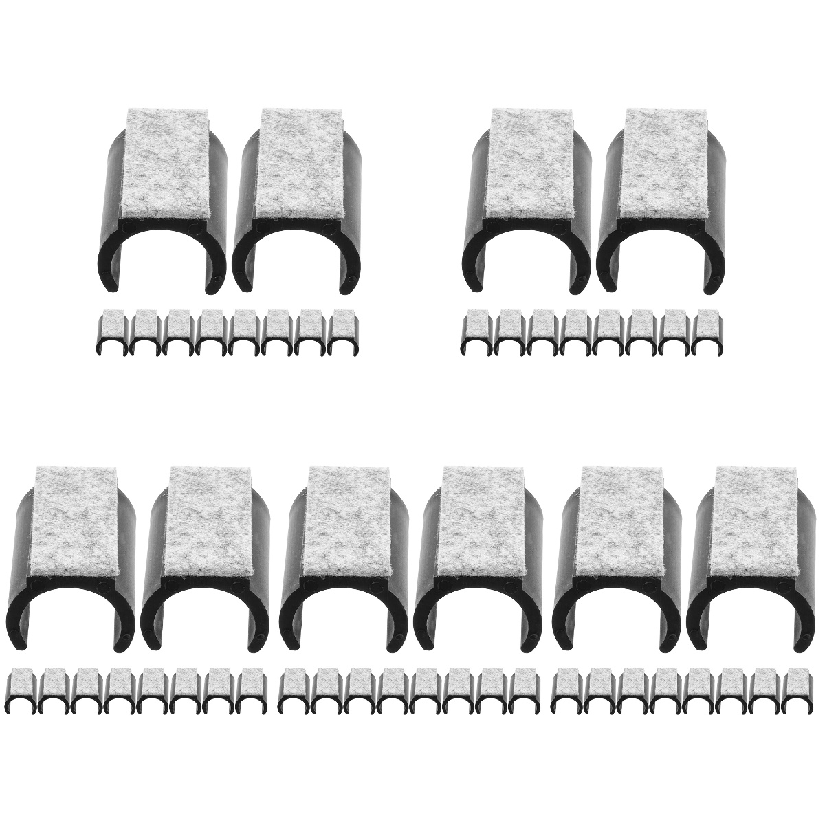 50 pcs Chair Legs Pads Felt Floor Protectors U Shaped Chair Cushion ...