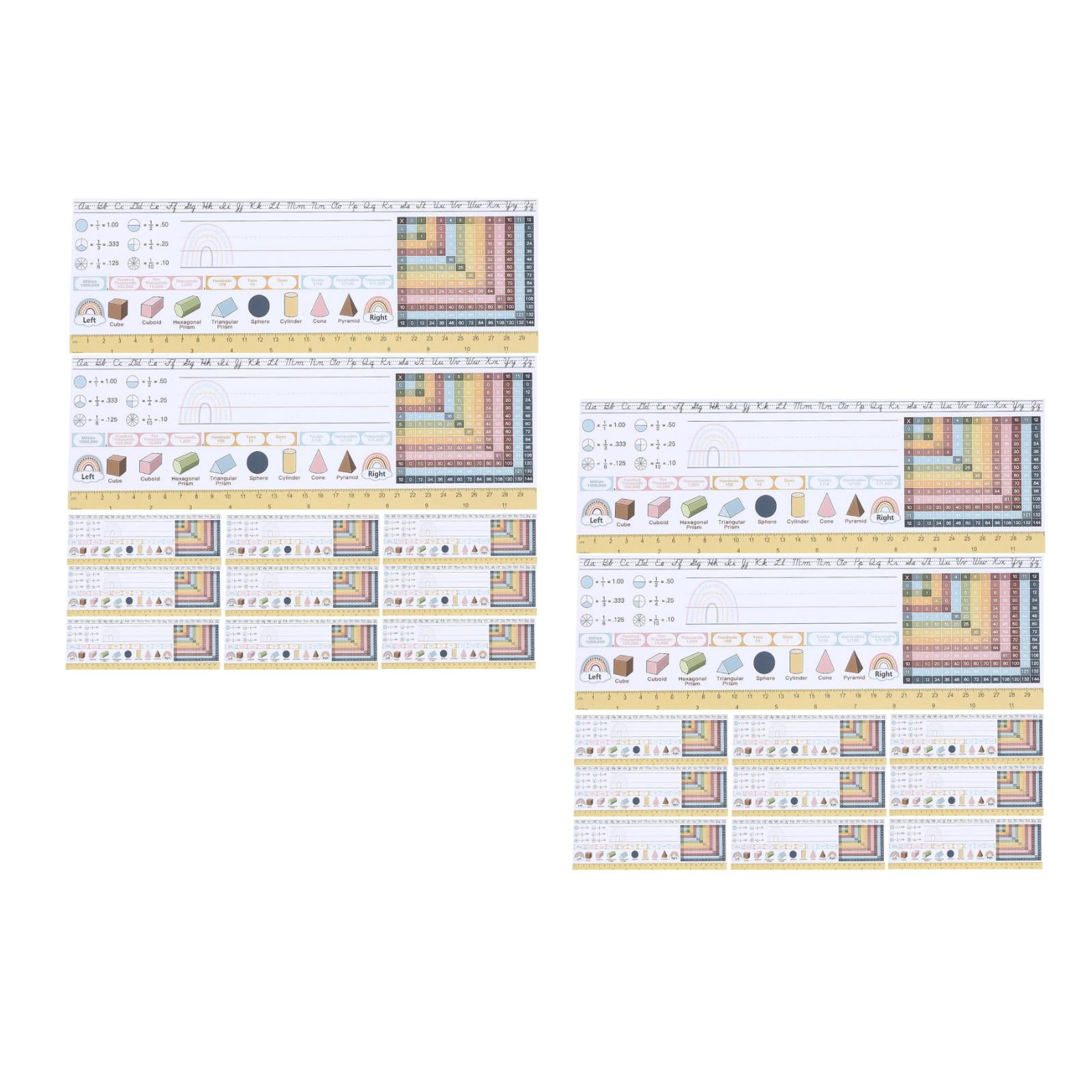 50 pcs Colorful Paper Nameplates for School Classroom Desks Alphabet ...