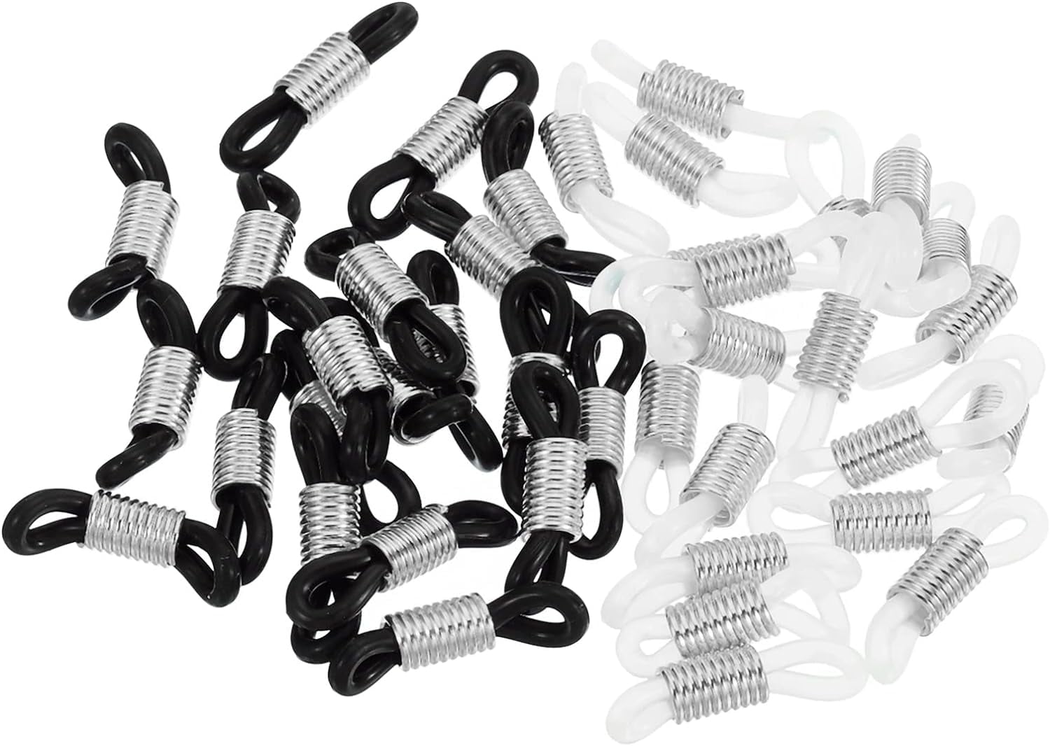 50 pcs Eyeglass Chain Connector Retainer, Adjustable Anti Slip Silicone ...