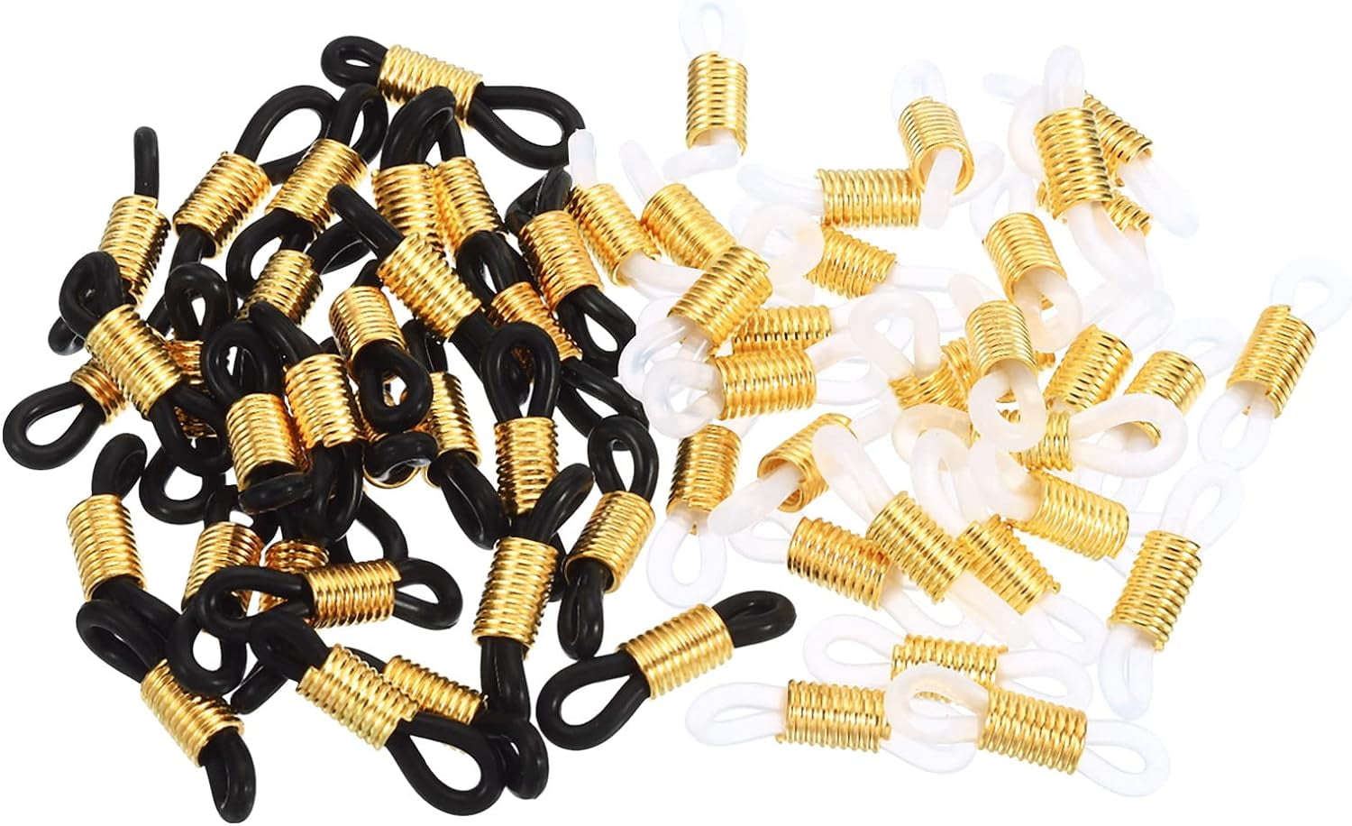 50 pcs Eyeglass Chain Connector Retainers Adjustable Anti Slip Silicone ...