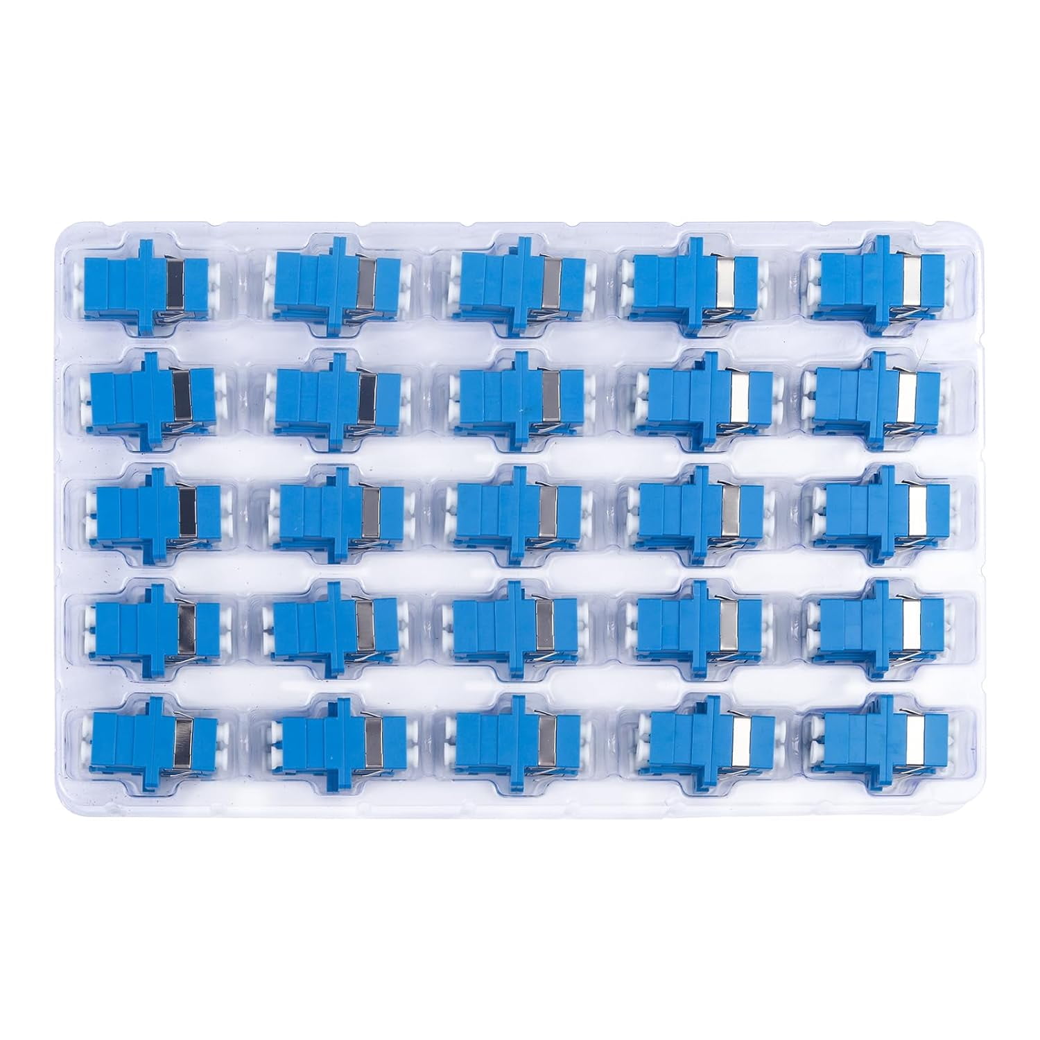 50 pcs LC to LC Fiber Optic Coupler Adapter LC Coupler Duplex Singlemode (SM) Fiber Optic Cable ...