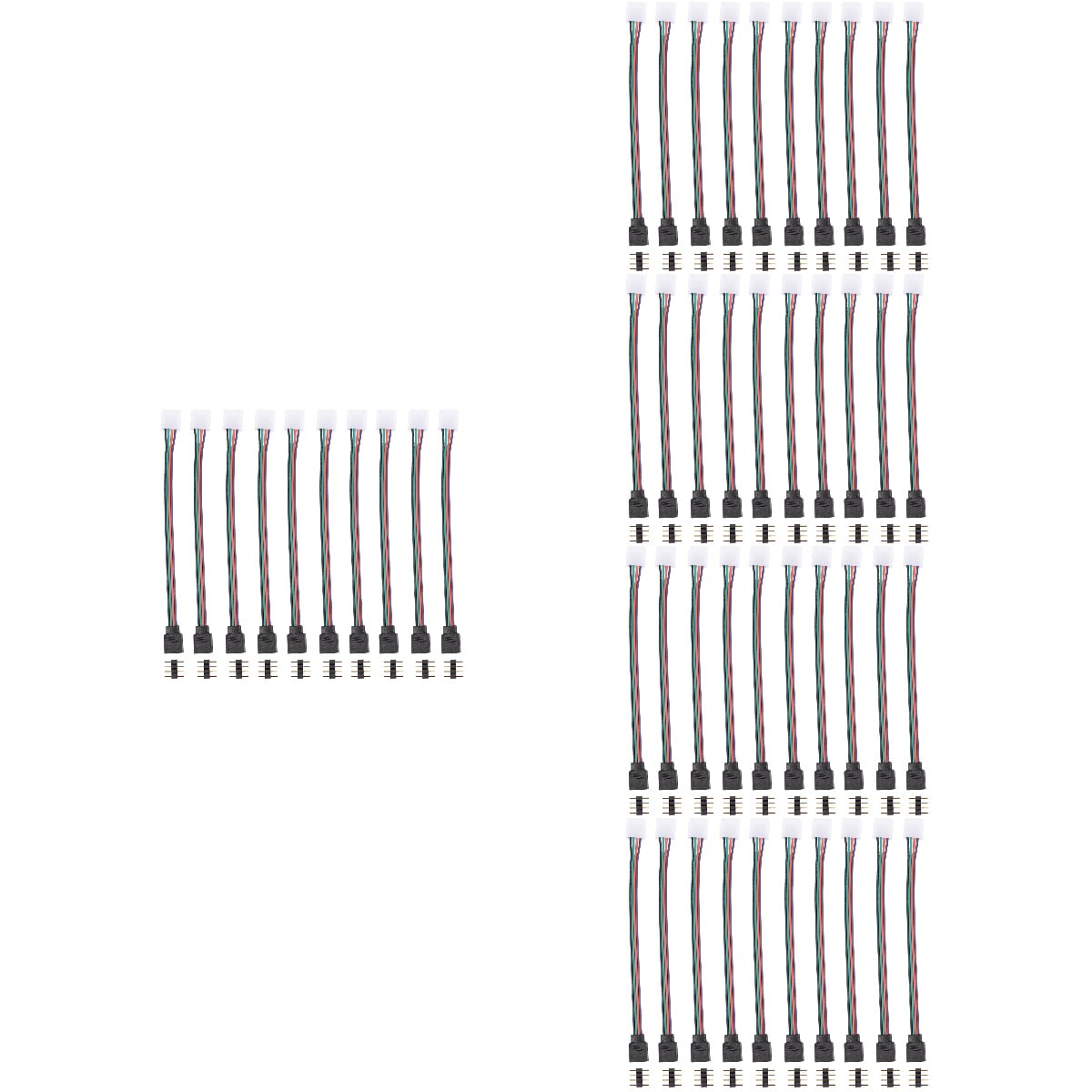 50 pcs LED Light Strip Connector 4 Pin LED Connector RGB Connector ...