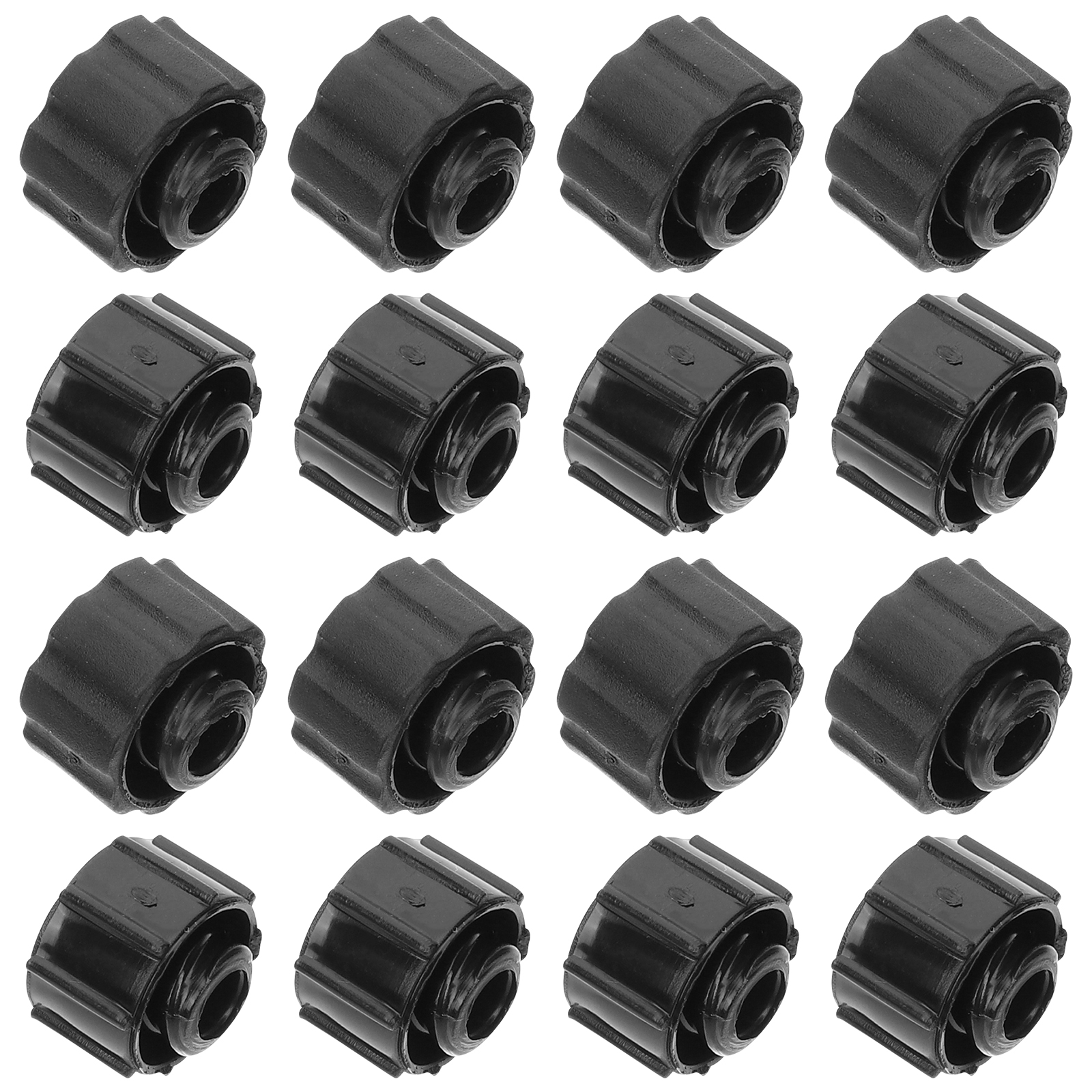 50 pcs Laboratory Black Syringe Adapter Caps Dispensing Syringe Tip ...