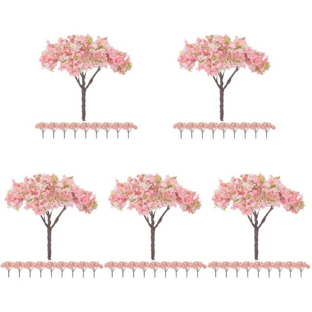 50 pcs Mini Cherry Blossom Tree Sand Table Landscape Plant Architecture ...