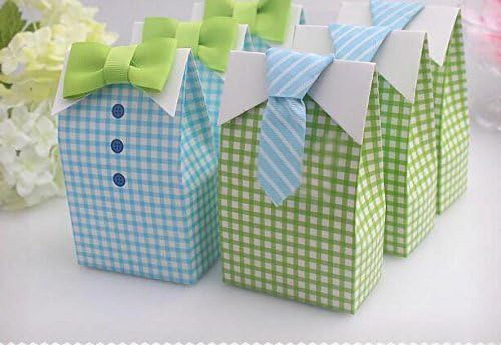 50 pcs My Little Man Candy Favor Boxes Boy Baby Shower Party Favor ...