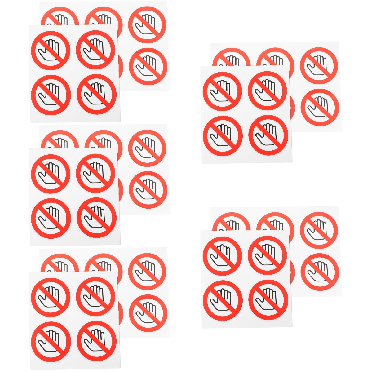50 pcs No Touch Sign Stickers Don't Touch Warning Label Not Touch ...