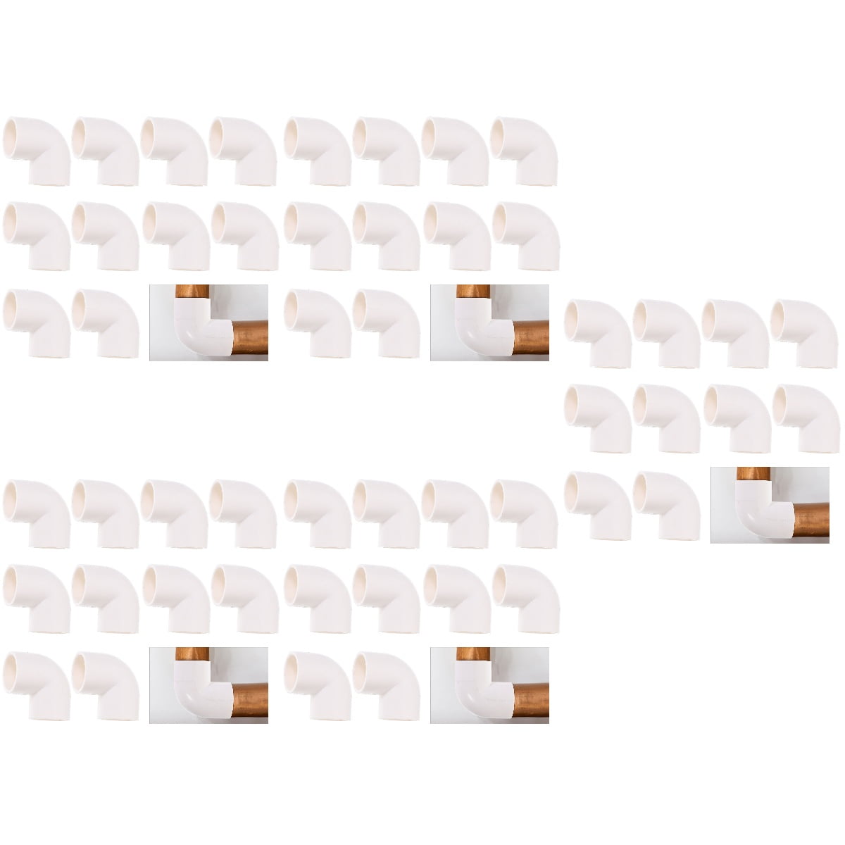 50 pcs Pipe Fitting 2 Way Pvc Pipe Joint Greenhouse Pipe Furniture ...