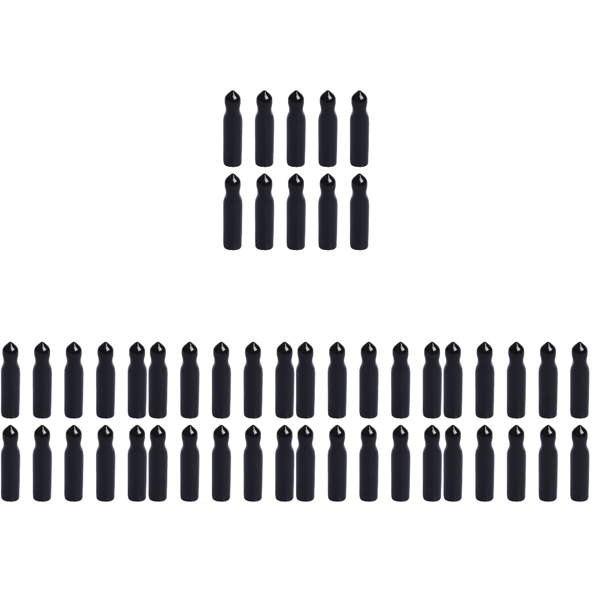 50 pcs Pour Spouts Covers Black Rubber Pourer Cap Bottle Pourer Cover ...