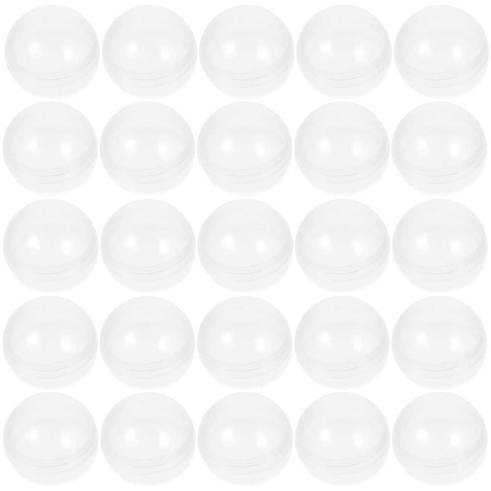 50 pcs Round Transparent Capsules Clear Empty Capsules Display Capsules ...