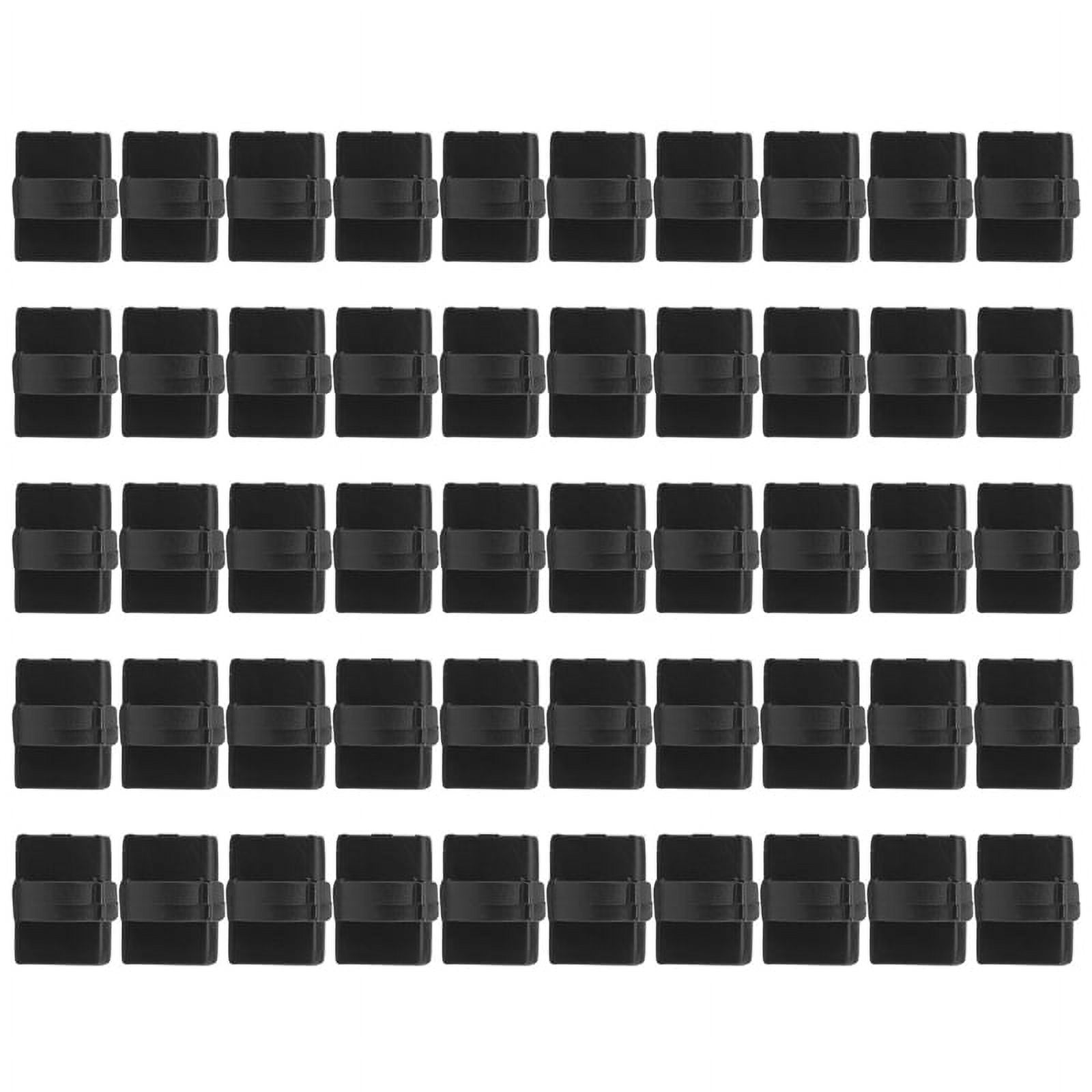 50 pcs. Self Adhesive Cable Clamp Plastic Rectangular Cable Tie Quick ...