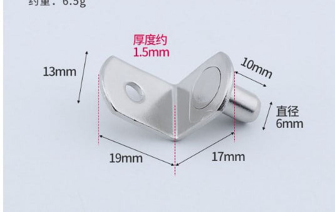 50 pcs Shelf Pegs Pin Metal L-shaped Clip Support Peg Shelf Bracket Peg ...