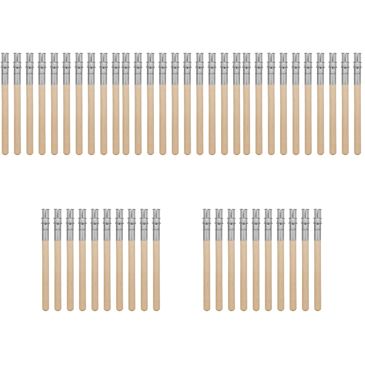 50 pcs Stainless Steel Pencil Extenders Eyebrow Pencil Extenders Crayon ...