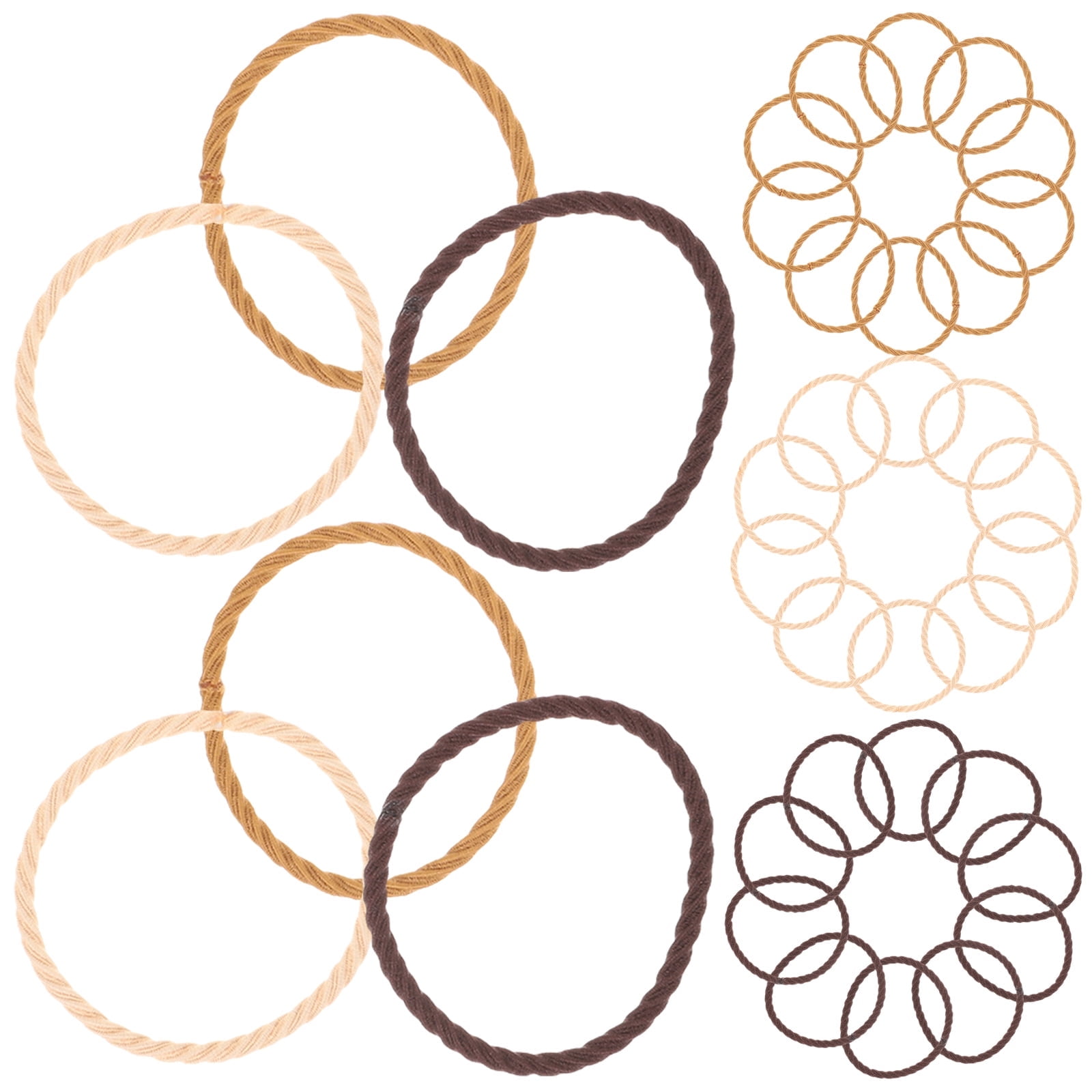 50 pcs macaron color rubber band hair tie bracelets for women tails ...