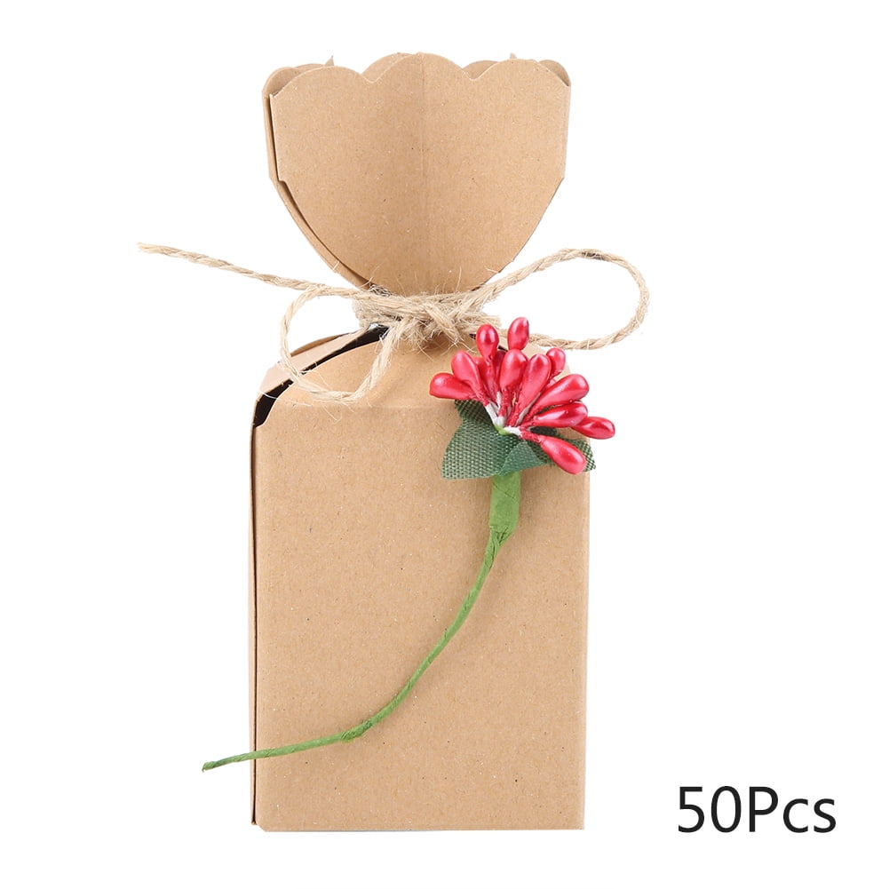 50-piece Set of Unique Shaped DIY Candy Boxes for Wedding, Baby Shower ...