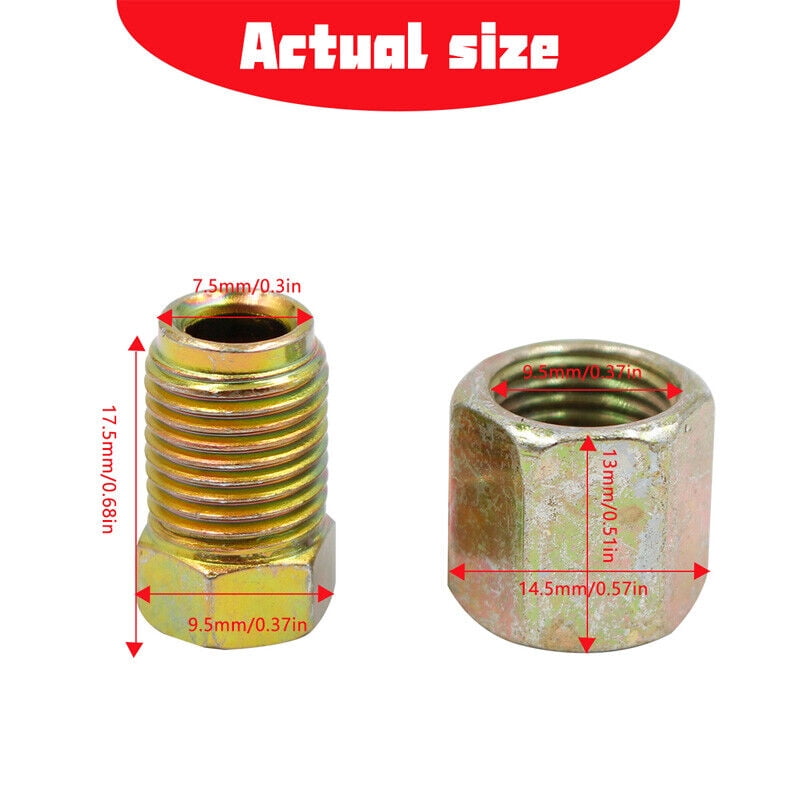 50 piece set suitable for 3 16 inch tube brake pipe joint 25 x female ...