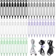 50 pieces silicone cable ties, data cable organization ties, suitable ...