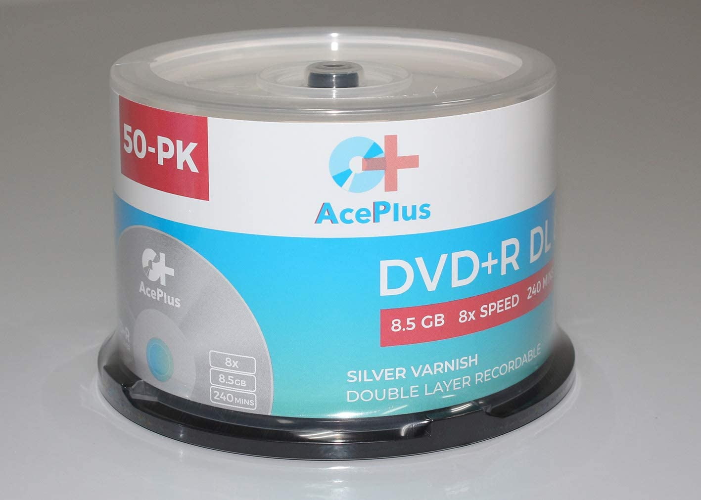 50-pk AcePlus Double Layer DVD+R - Double Layer, 8X Speed 8.5GB 240mins ...