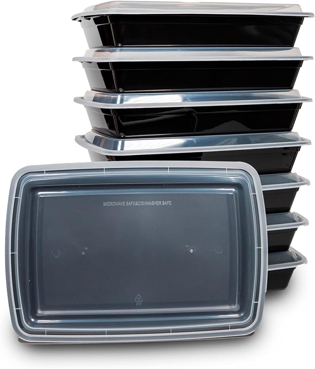 50 sets Rectangle 58oz Meal Prep Containers with lids Microwavable Food ...