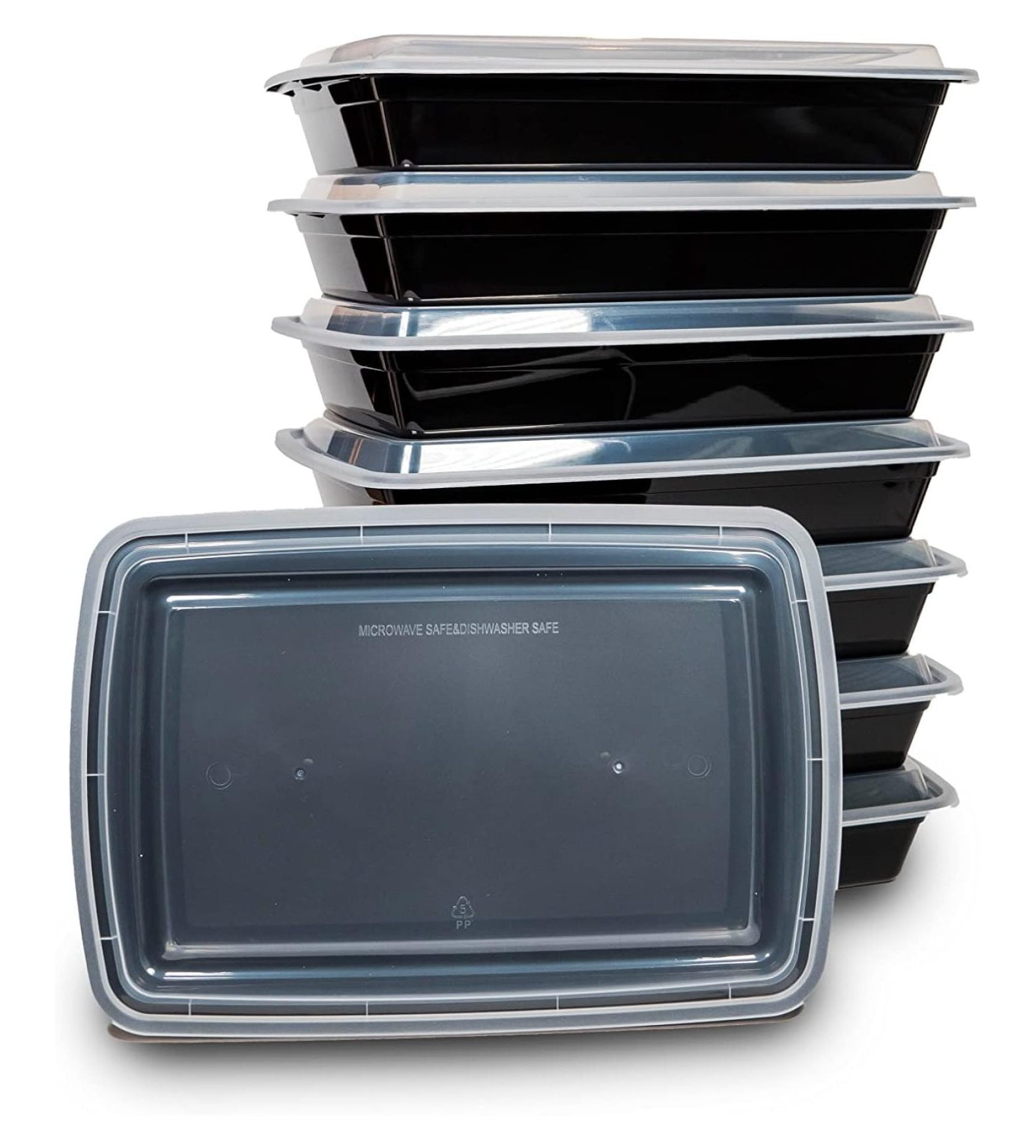 50 sets Rectangle 58oz Meal Prep Containers with lids Microwavable Food ...