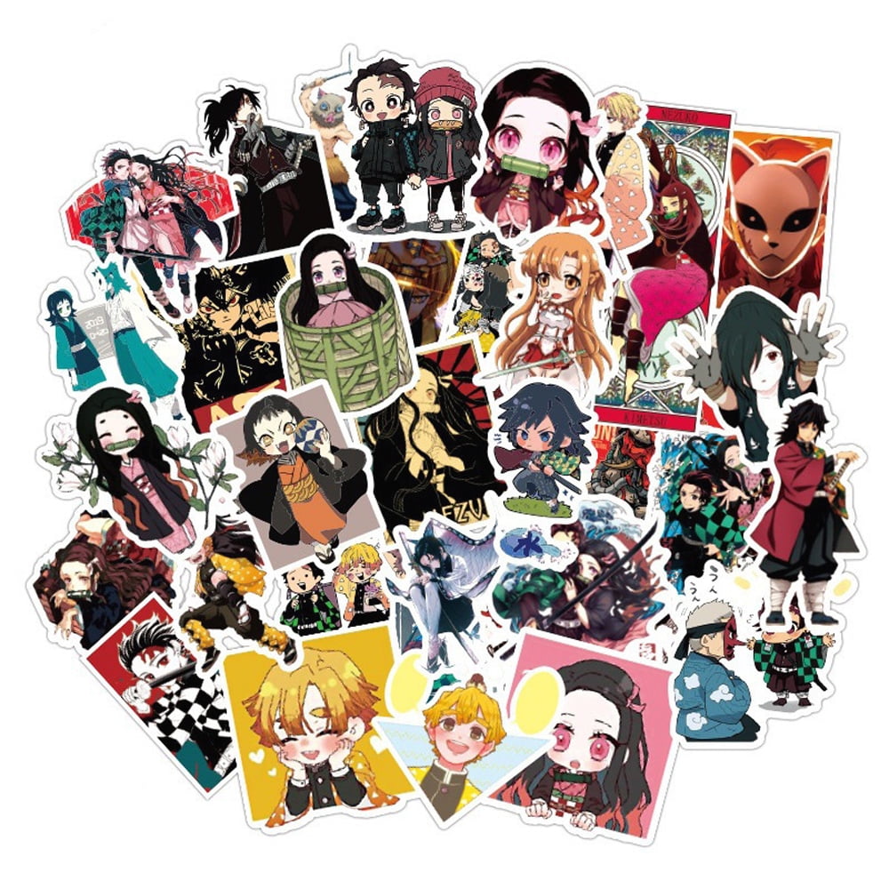 50 sheets Demon Slayer graffiti stickers notebook stickers car ...