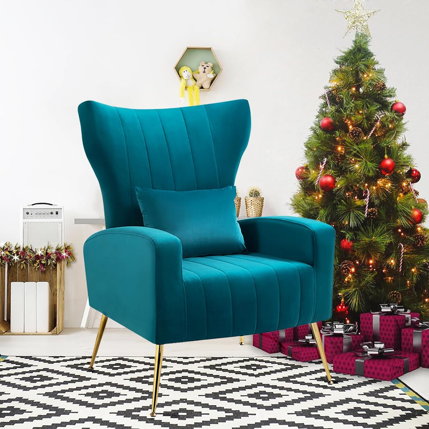 50\u2019\u2019 Velvet Modern Armless Loveseat Sofa Upholstered Small ...