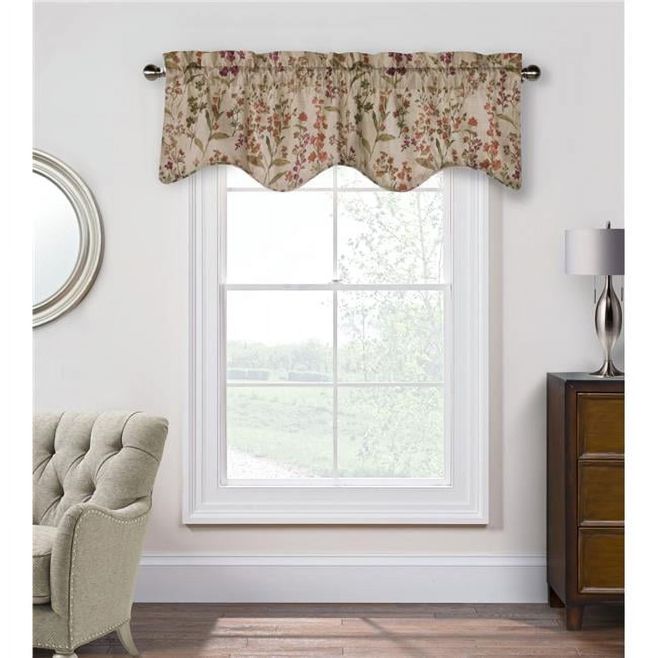 50 x 18 in. Rockport Pole Top Valance Window Dressing, Linen - Walmart.com