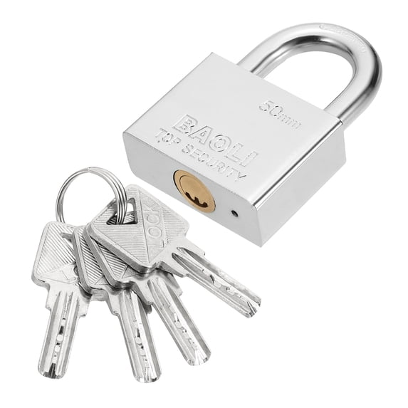 50 x 20 x 74mm Heavy Duty Lock Alloy Steel High Security Padlock with 4 ...