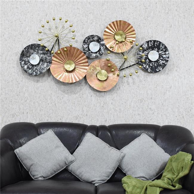 50 x 24 in. Handmade 100 Percent Iron Geometric Pattern Metal Wall ...