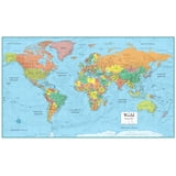 50" x 32" RMC Signature Edition World Wall Map - Laminated - Walmart.com