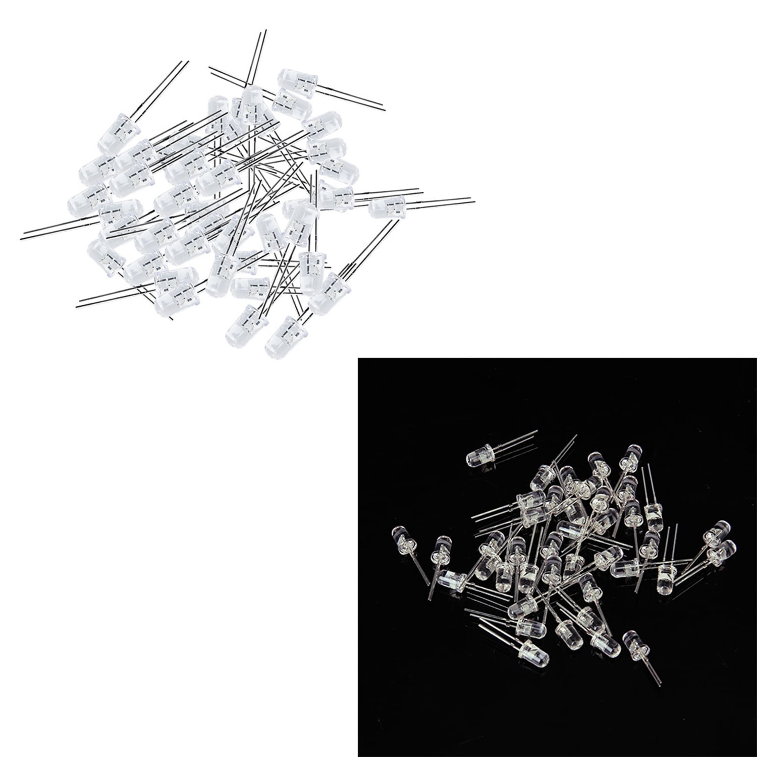 50 x 5mm diode electroluminescent LED 50 x Light Emitting Diode-As ...
