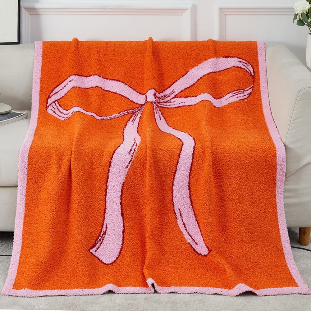 50" x 60" Bed Blanket, Bow Pattern Blanket for Home Decor and Gift ...