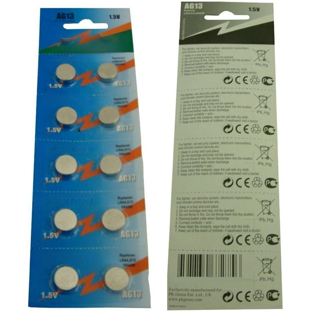 50 x AG13 Alkaline Button Cell Batteries -A76 L1154 SR44 G13 357 PX76A ...