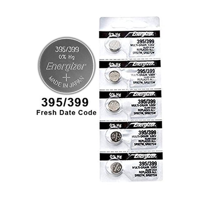 50 x Energizer 395/399 Battery Silver Oxide Button Multi-Drain 1.55V ...