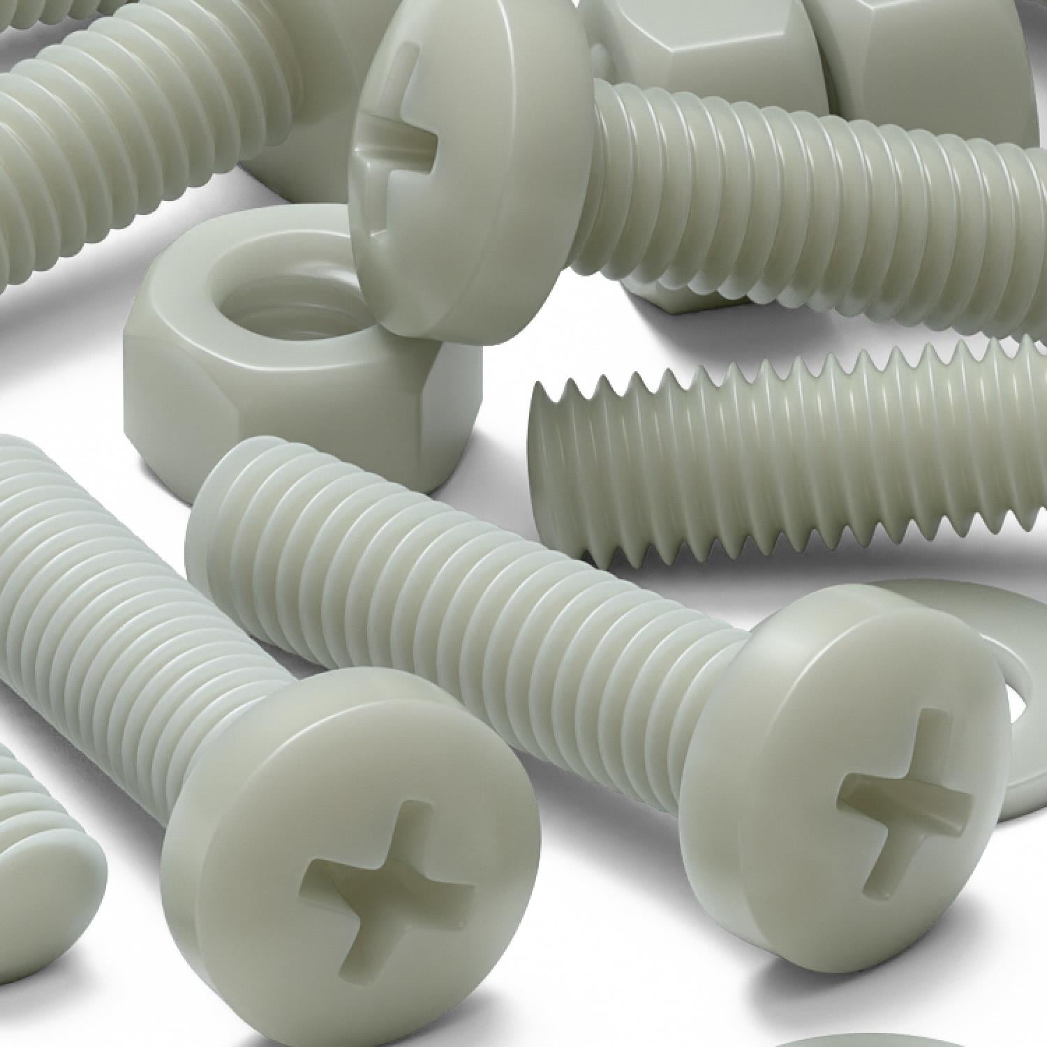 50 x Glass Filled Reinforced Super Nylon Pan Head, Crosshead Machine ...