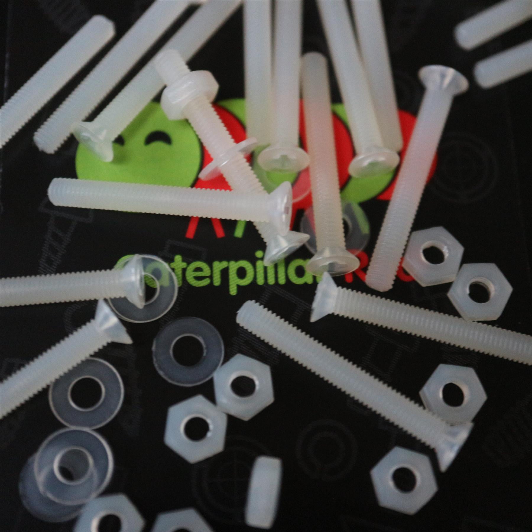 50 x Nylon Countersunk plastic machine screws, M2 x 16mm, Plastic Bolts ...