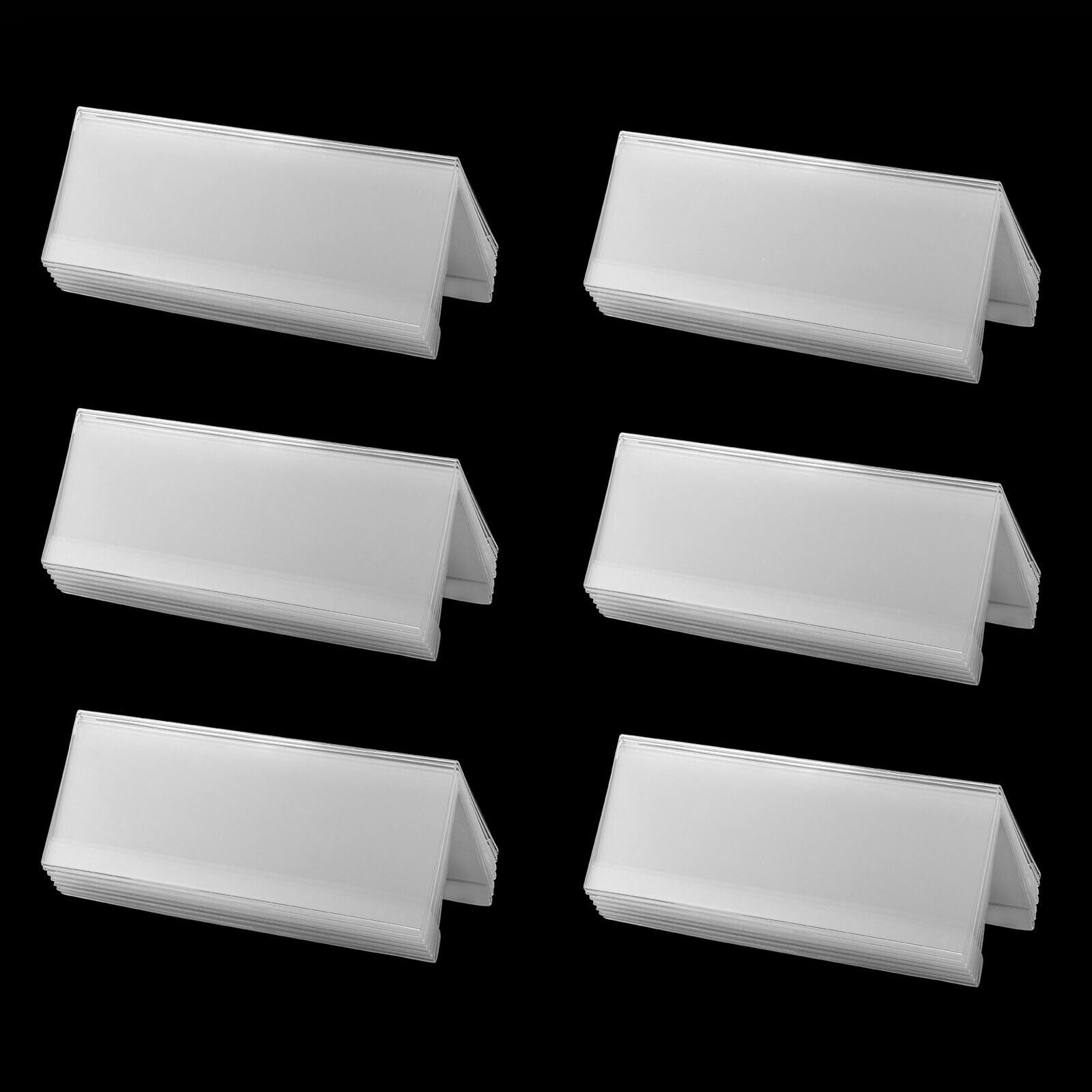 50 x V-shaped Name Tent Holders Acrylic Name Plates for Desks 11.02*4. ...