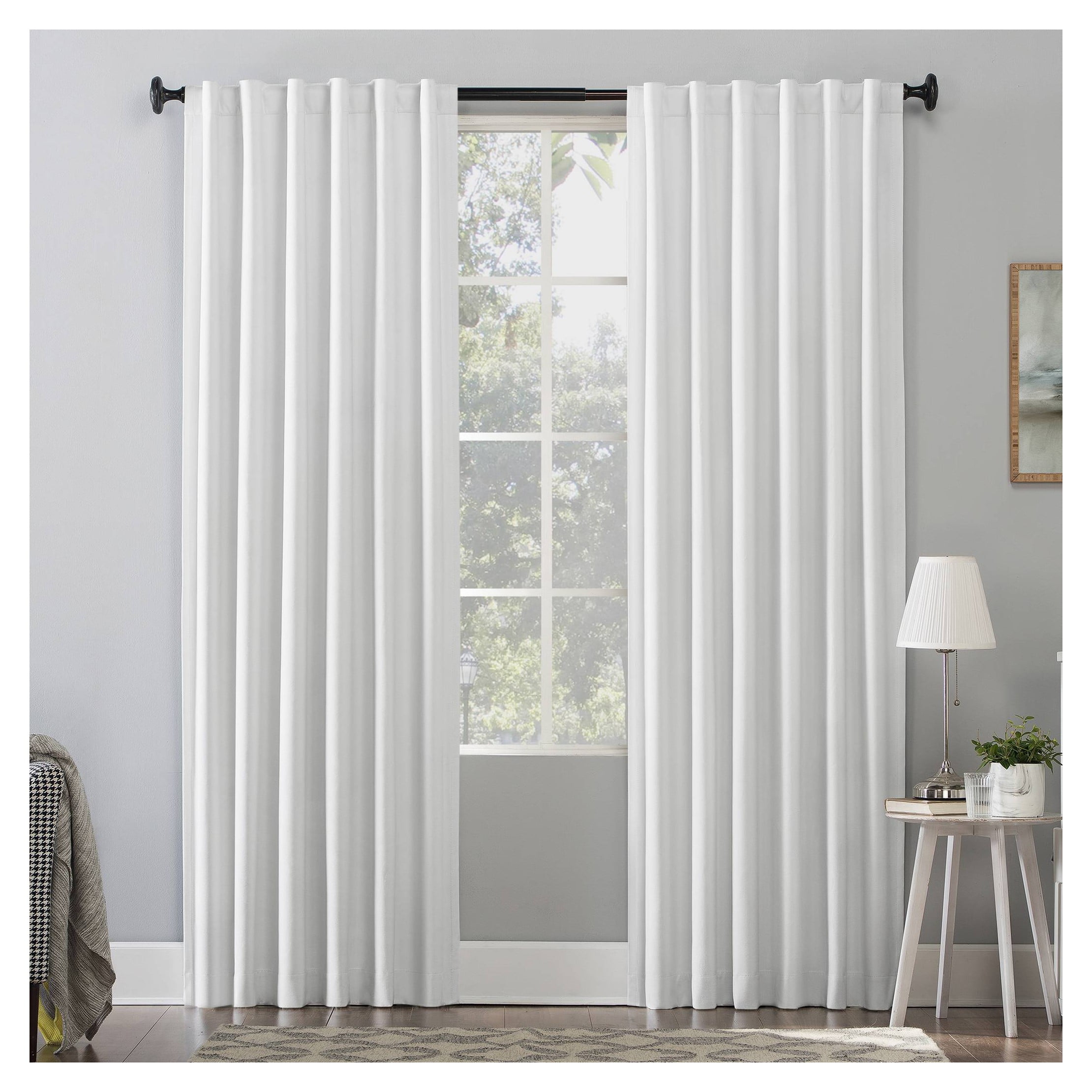 50"x108" 100% Blackout Amherst Velvet Noise Reducing Thermal Curtain ...