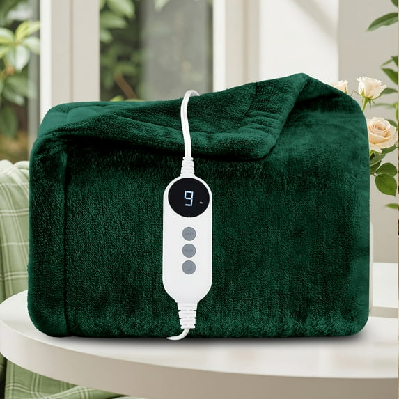50"x60" Dual-Sided Heated Electric Blanket - Soft Flannel & Cozy ...
