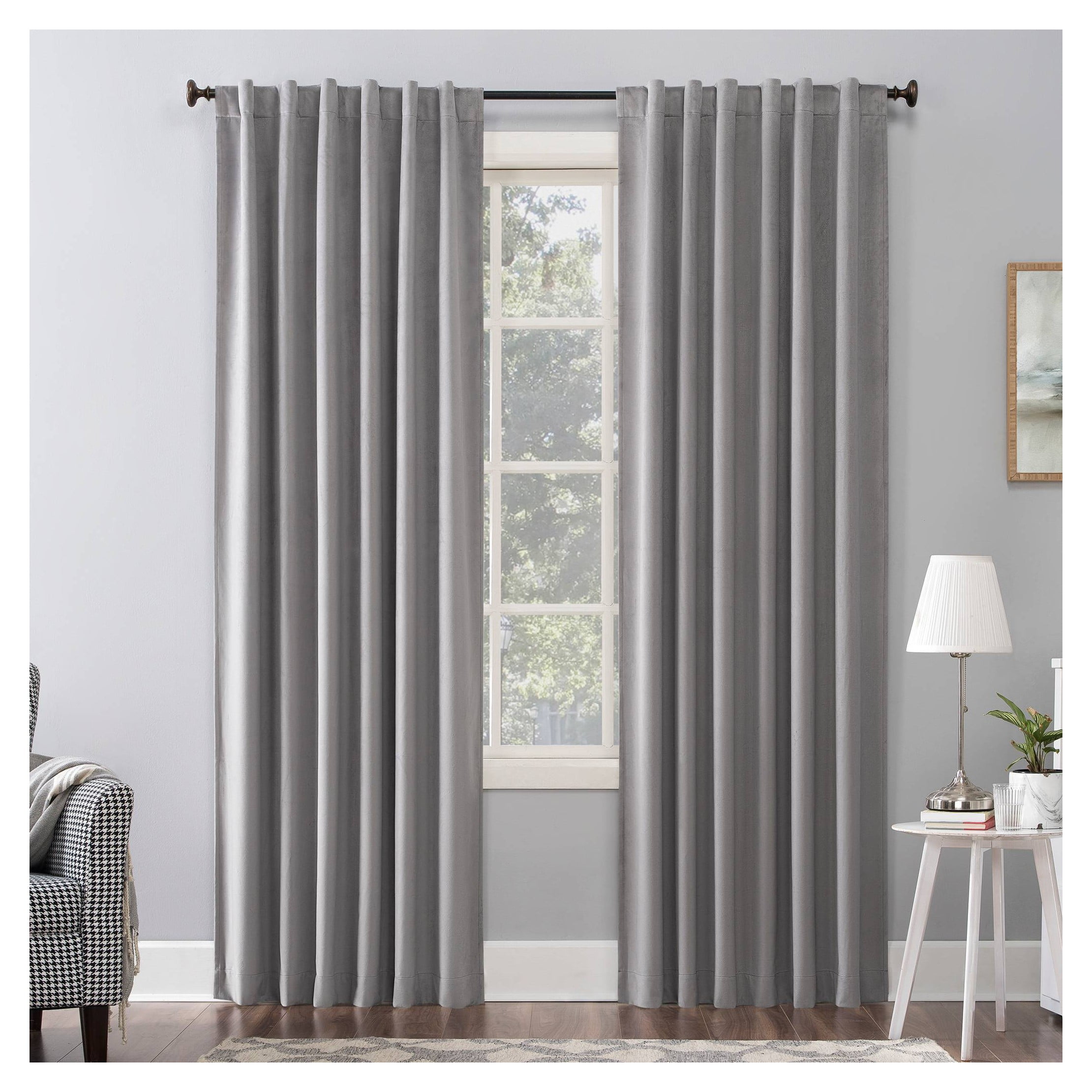 50"x84" 100% Blackout Amherst Velvet Noise Reducing Thermal Curtain ...