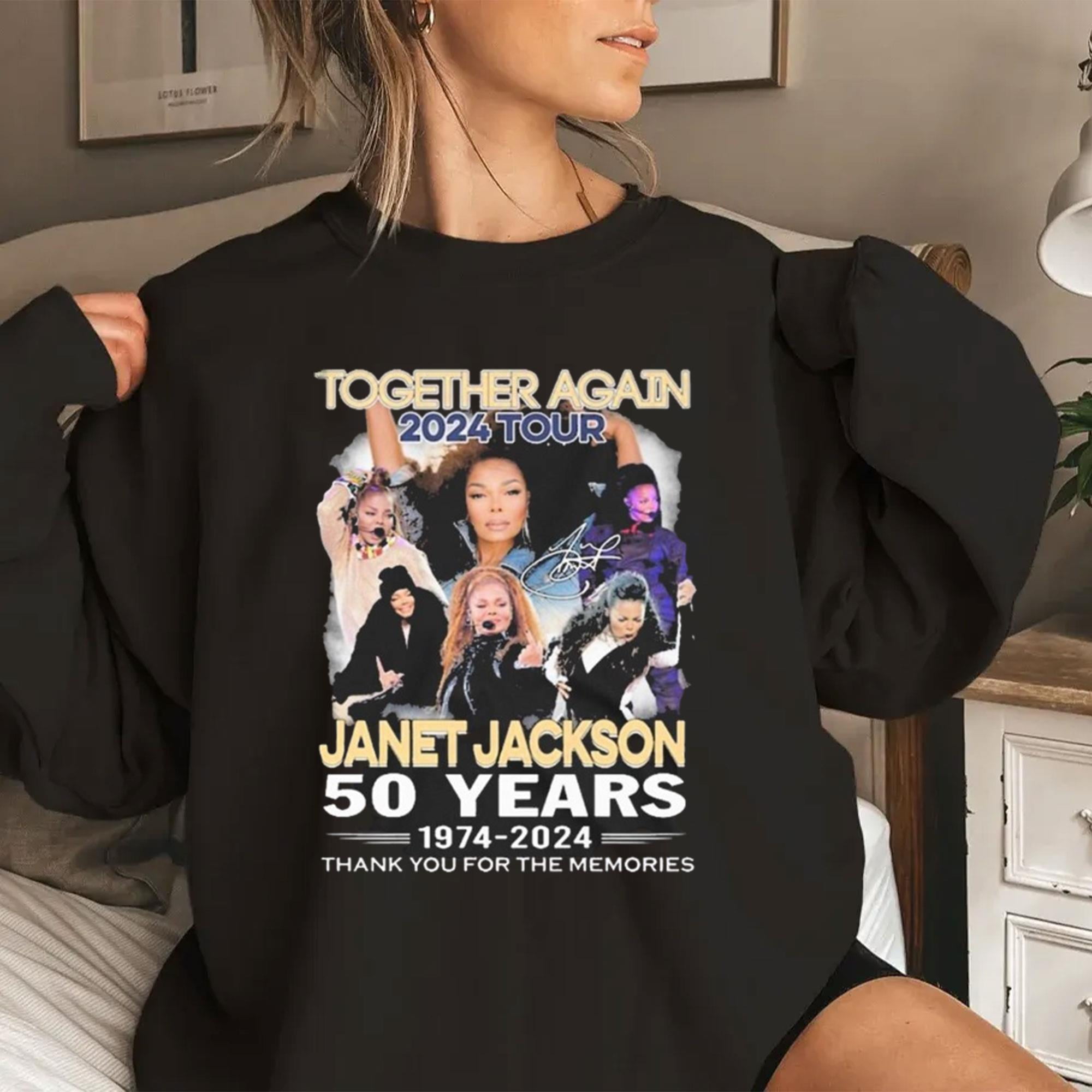 50 years 1974-2024 Janet Jackson Together Again 2024 Tour signature ...