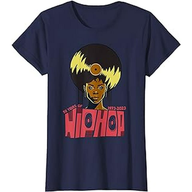 50 years of hip hop t-shirt women old school rap rapper T-Shirt ...