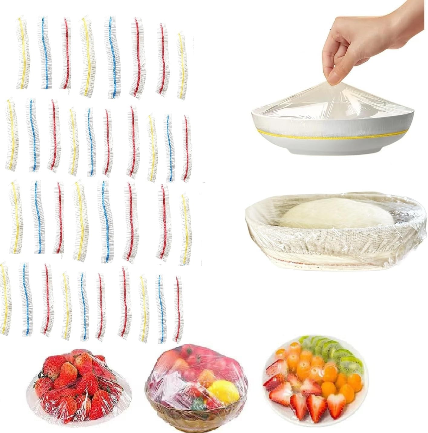 500/100 PCS Disposable Plastic Bowl Covers,Elastic Food Covers,Bowl ...
