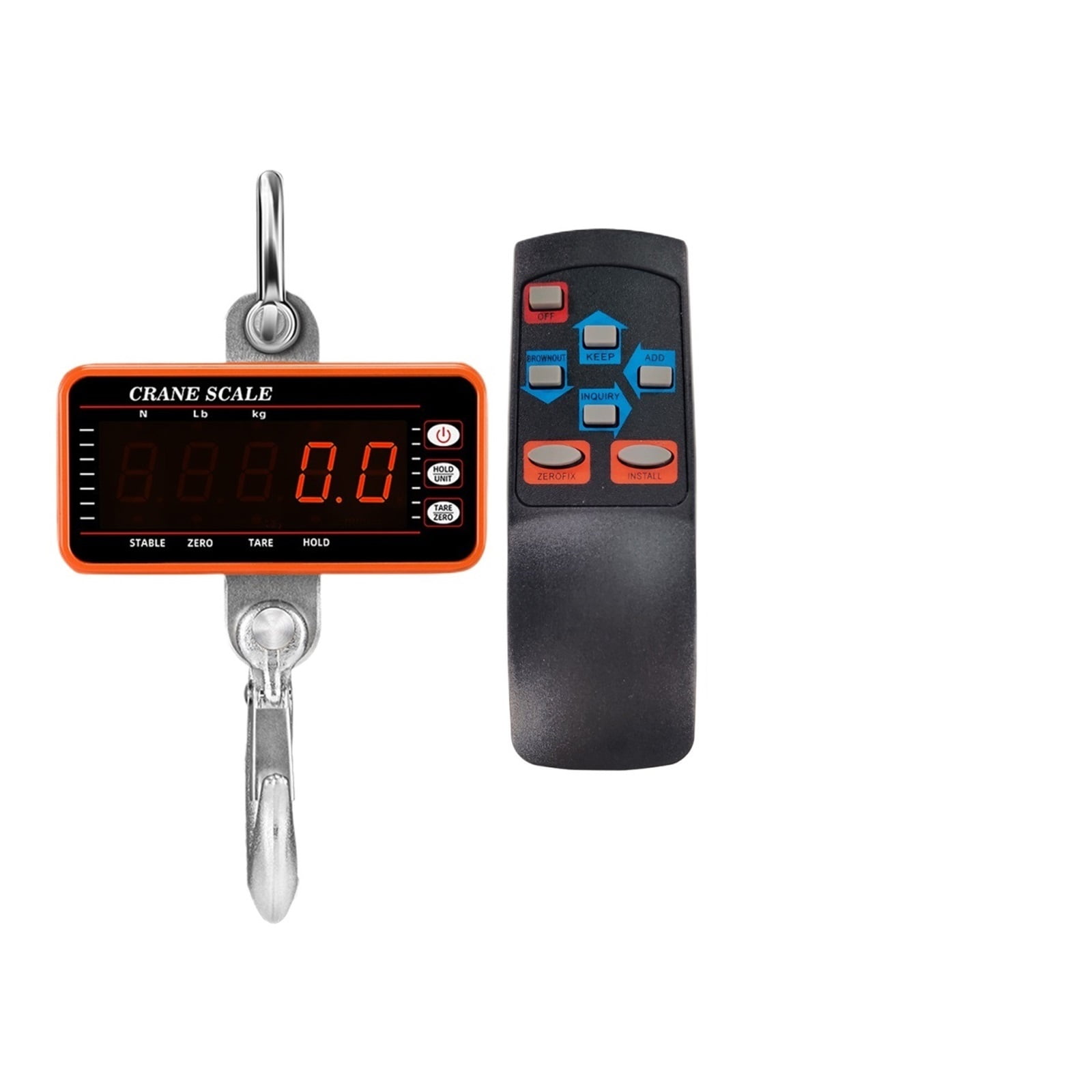 500/1000/1500kg Digital Hanging Scale With 65ft Remote Control Portable ...