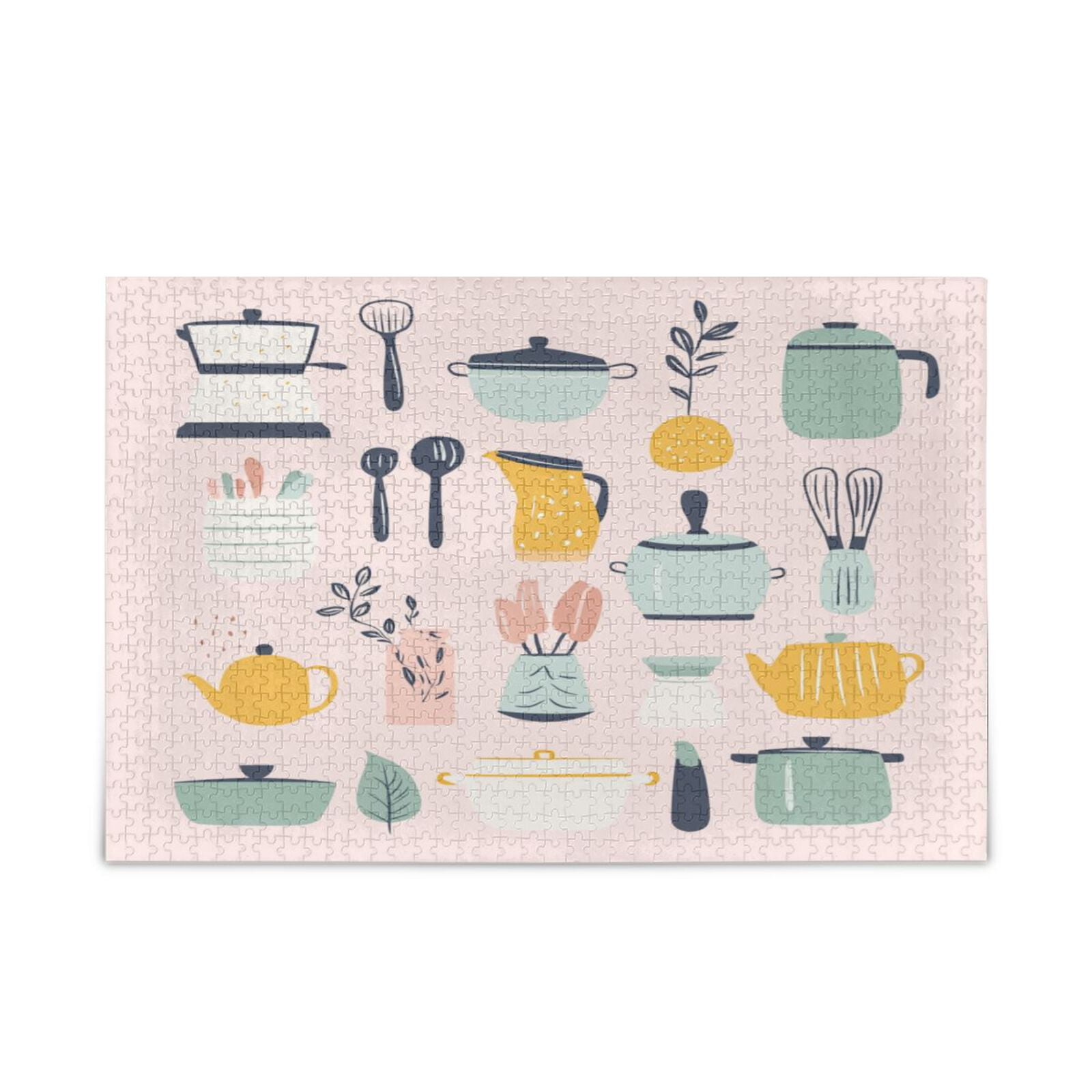 [500/1000 Piece Puzzle] Wooden Composite Jigsaw Puzzle Set with Storage ...