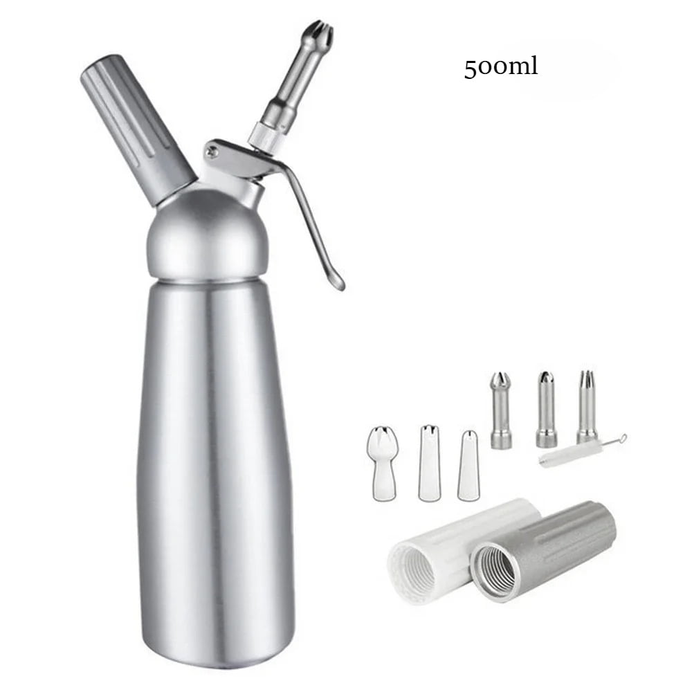 500/1000ml Aluminum Cream Gun Chantilly Siphon Whipped Cream Dispenser ...
