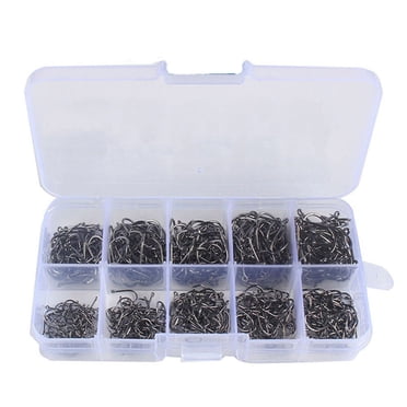 Uxcell 10 Sizes High Carbon Steel Claw Fish Fishing Hooks with Barbs ...