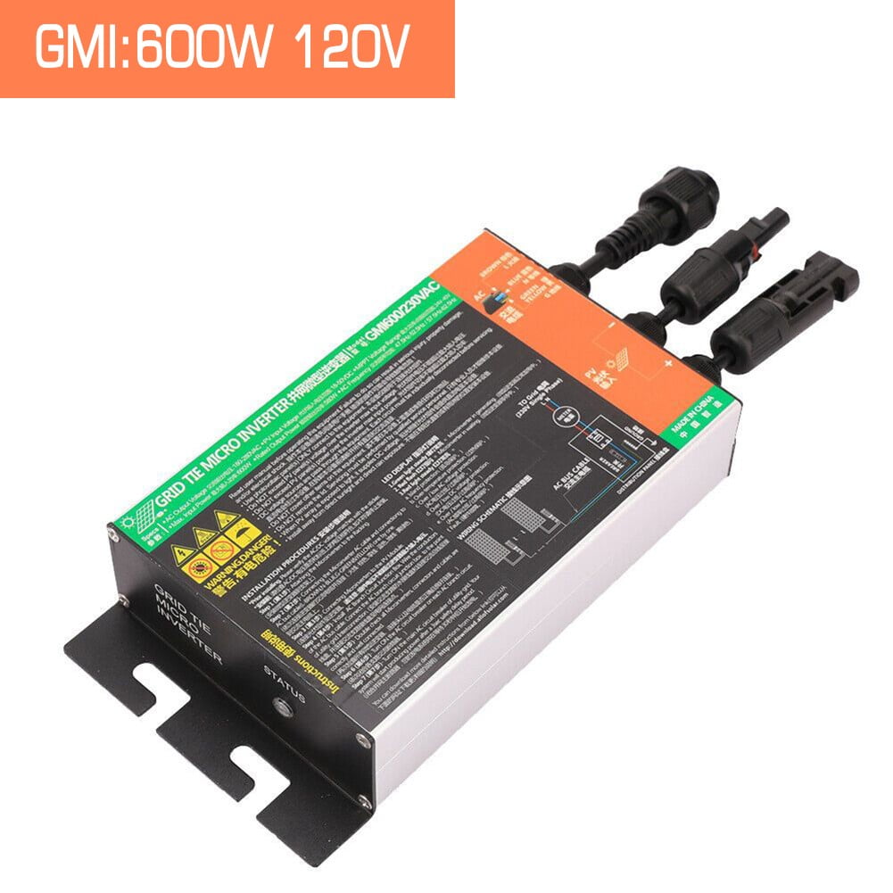 500/600/700W Solar Microinverter Pure Sine MPPT Grid Tie DC18-50V Wave ...