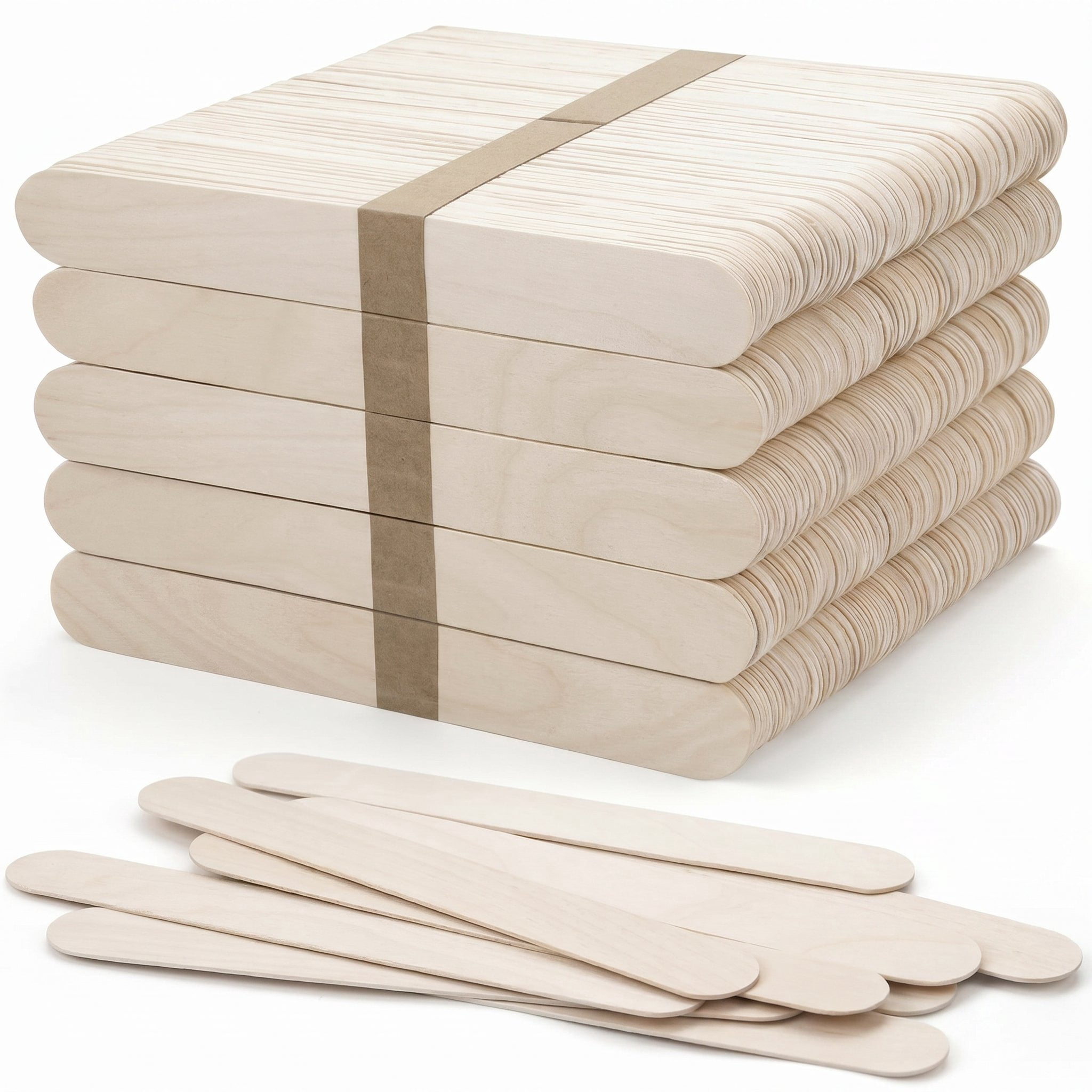500 8 Inch Wooden Craft Sticks, Birch Wood Popsicle Sticks for DIY ...